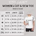 Tee Size Chart I Women's Cut & Sew Tee Size Chart I Womens Cut Sew Tee ...
