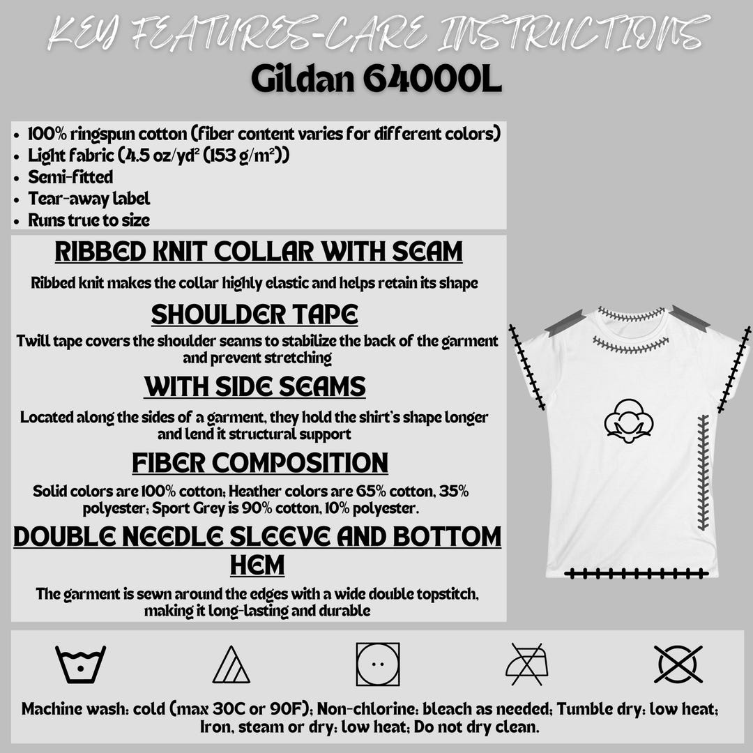Gildan 64000L Features | Product Features Women's Softstyle Tee ...