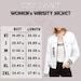 Women's Varsity Jacket Size Chart | Size Chart for Women's Varsity ...