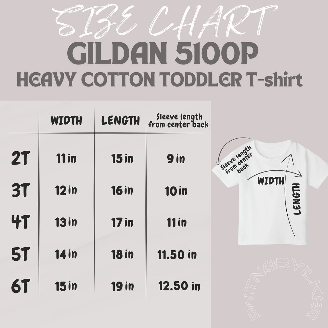 Gildan 5100P Size Chart Gildan 5100P Mockup and Size Chart Grey ...