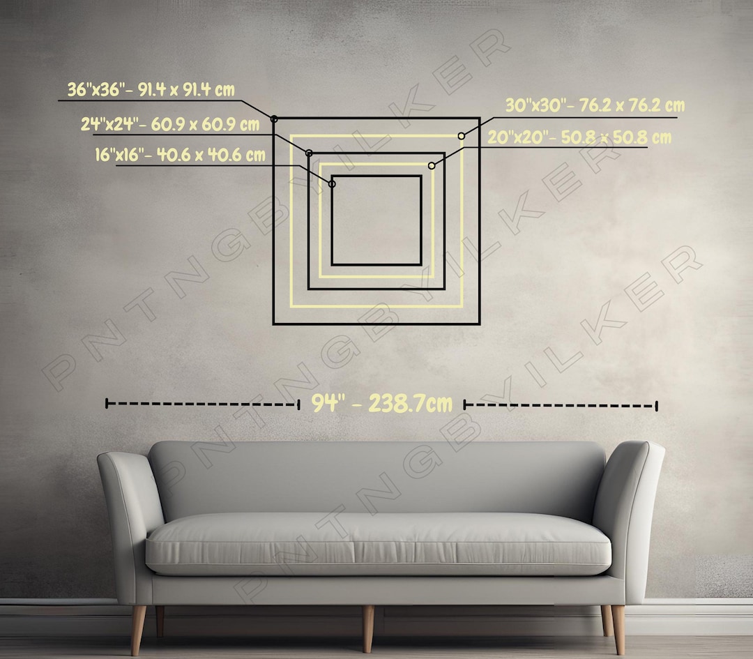 Wall Art Size Chart I Print Size Guide I Frame Size Guide I Print Size ...