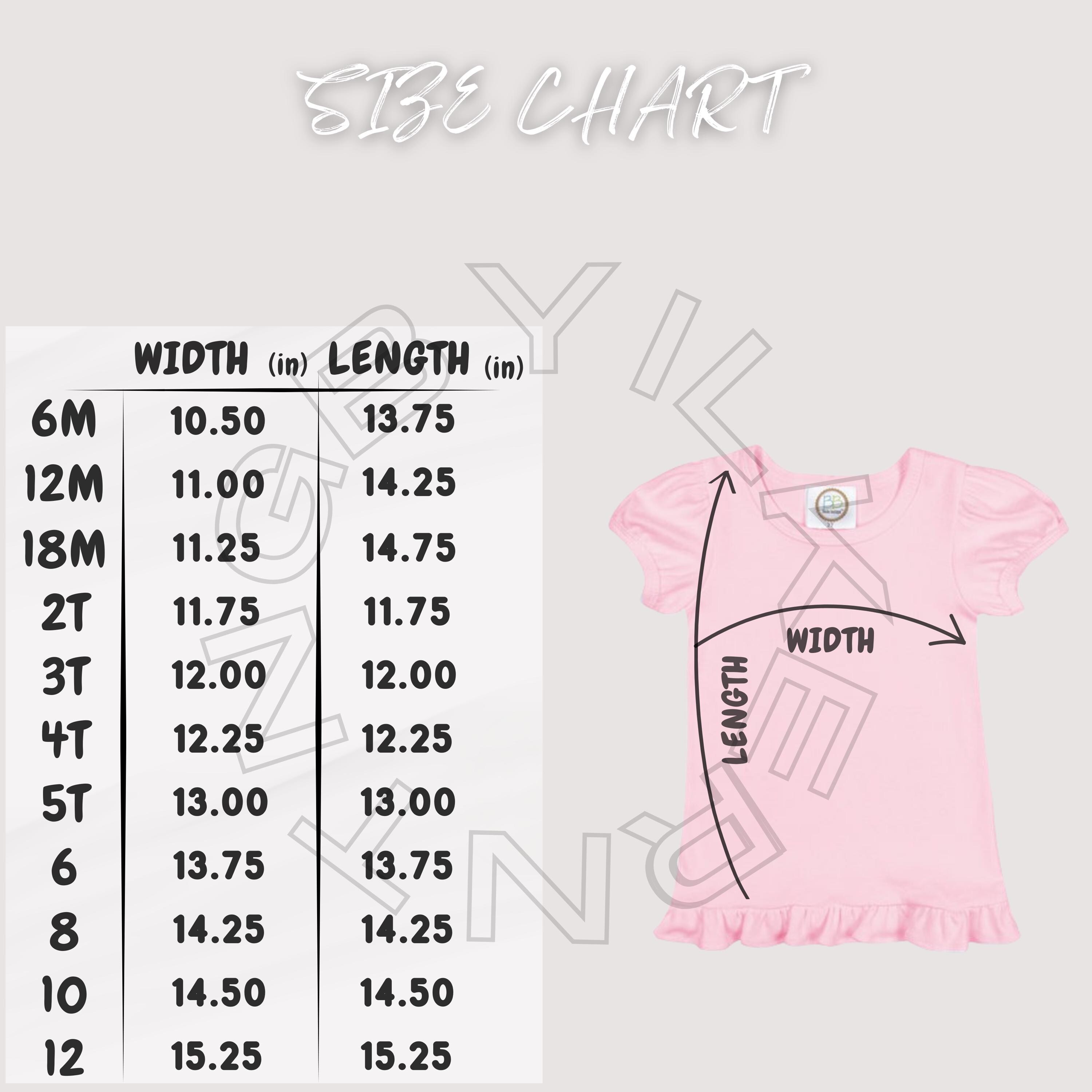 Blank Boutique Tee Shirt Size Chart I Blank Girl's Short Sleeve Ruffle ...