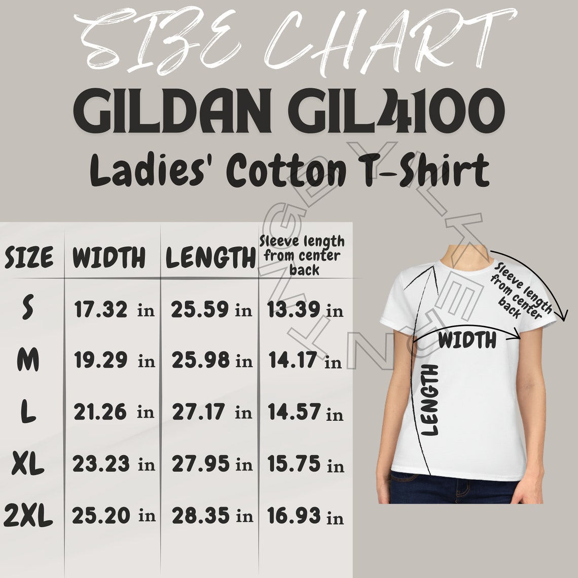 T-shirt Size Chart I Gildan GIL4100 Size Chart | Size Chart | Tee Size ...