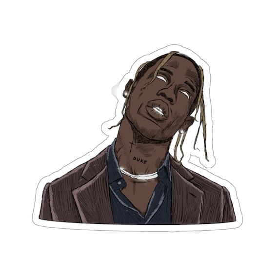 Travis Scott Inspired Portrait Sticker 222sense | Etsy