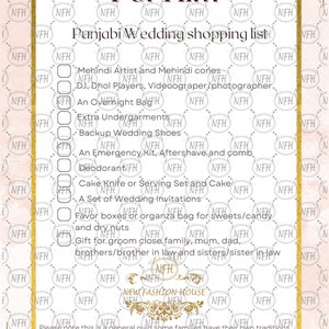 Punjabi Groom Indian Wedding Shopping List for All Items You Need Made ...