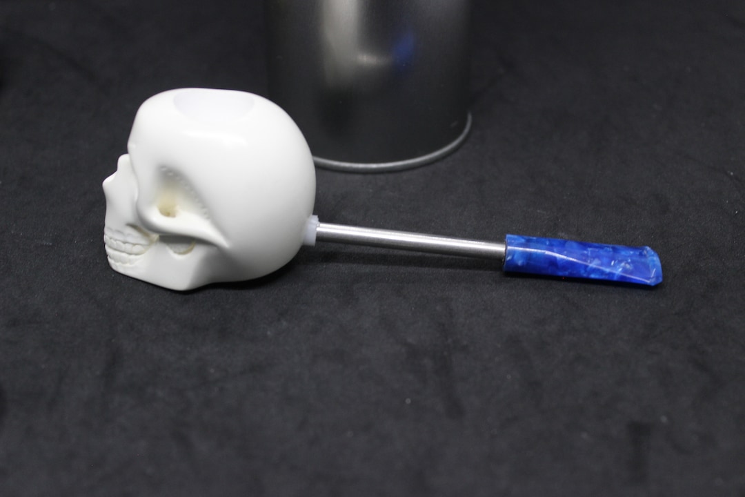 STAR Meerschaum Pipes POPEYE Style Steel Stem Block Meerschaum SKULL ...