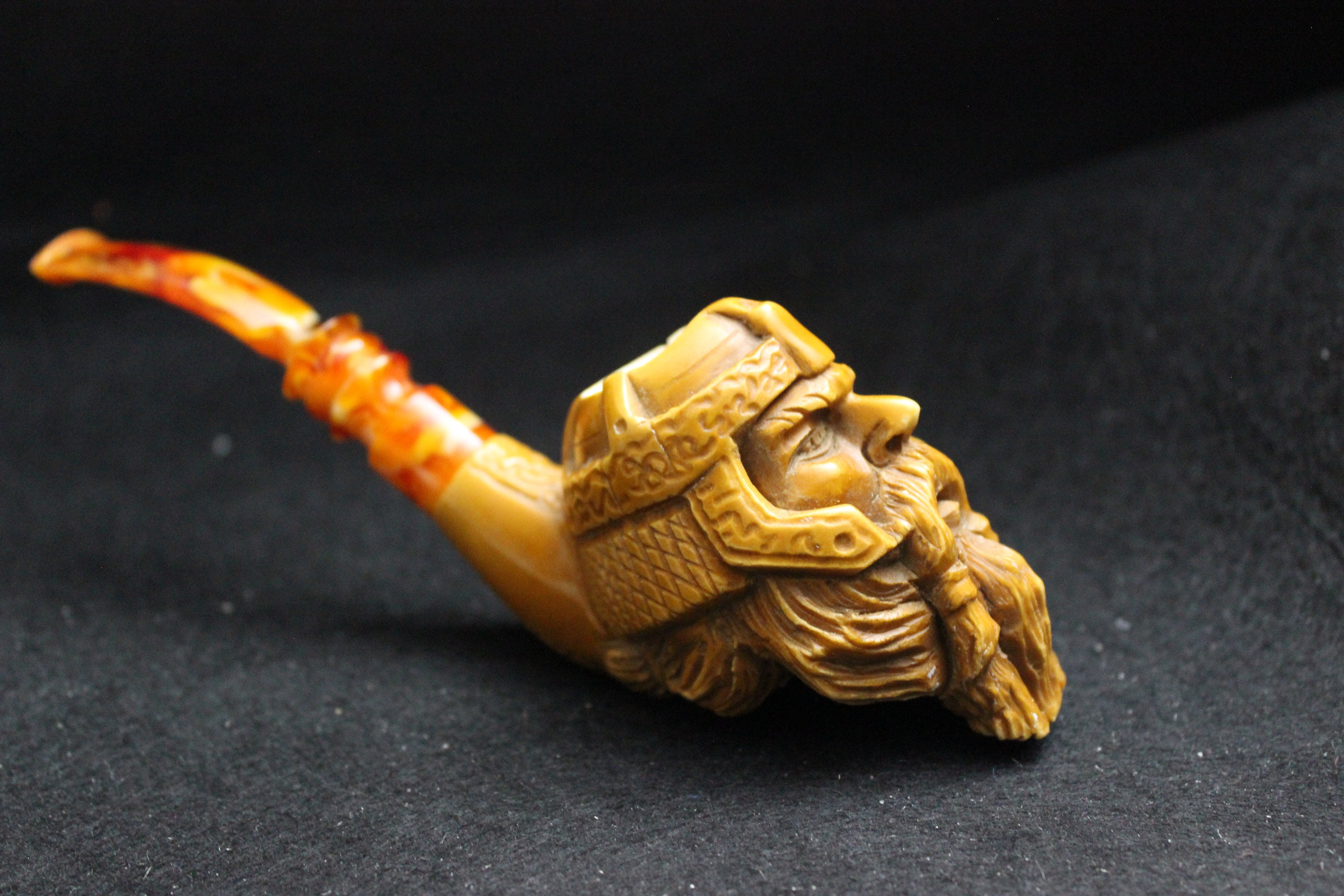 STAR MEERSCHAUM Pipes - Gimli dwarf BLOCK Meerschaum pipe