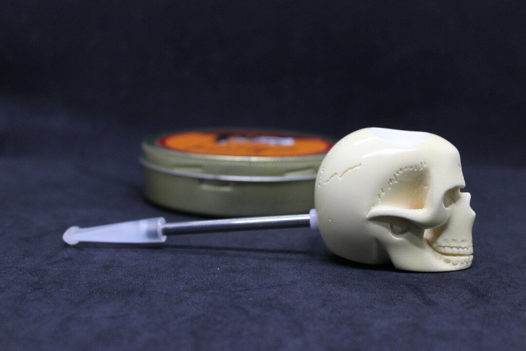 STAR Meerschaum Pipes POPEYE Style Steel Stem Block Meerschaum SKULL ...