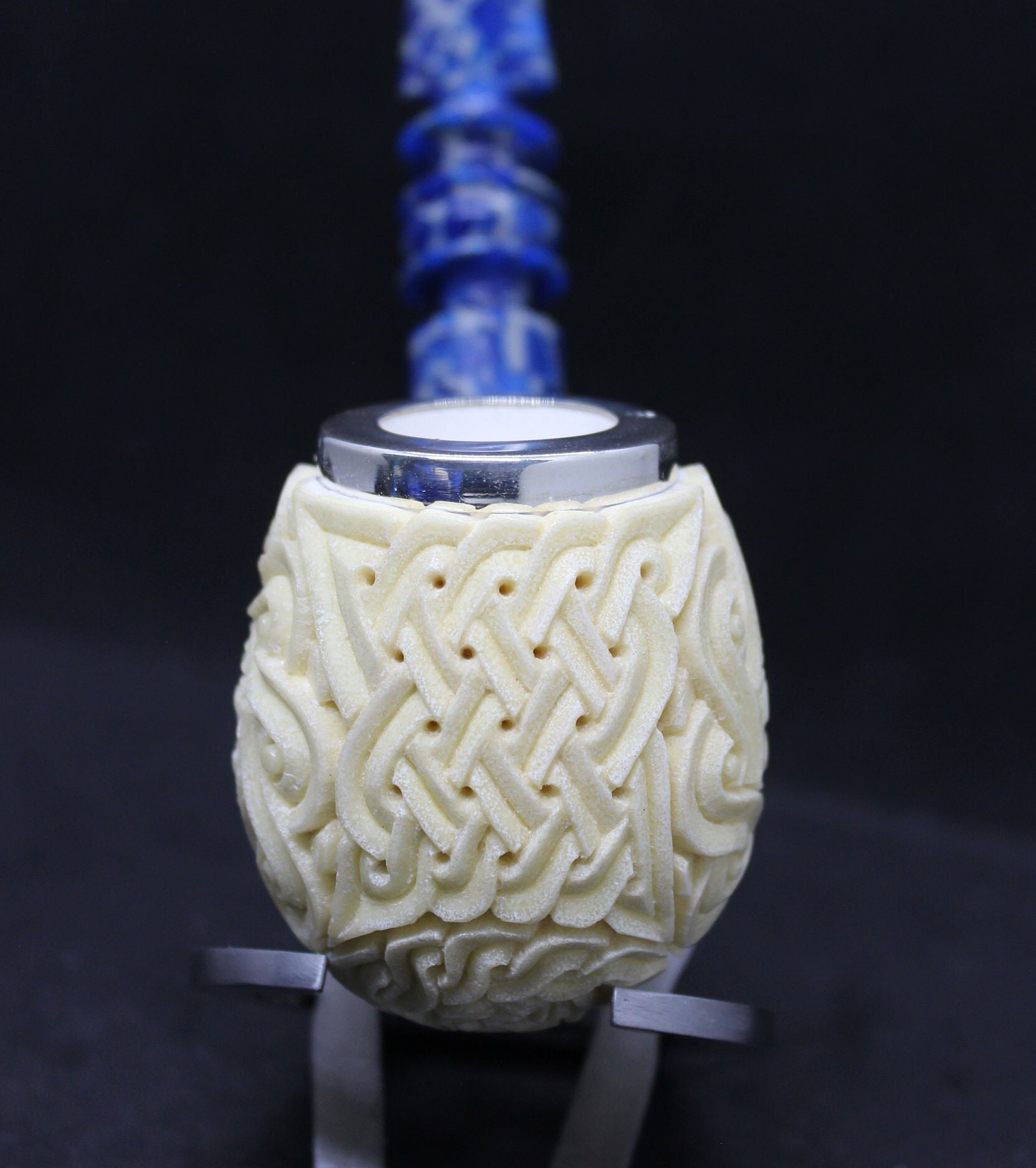 STAR Meerschaum pipes Celtic design bent Ball block meerschaum pipe