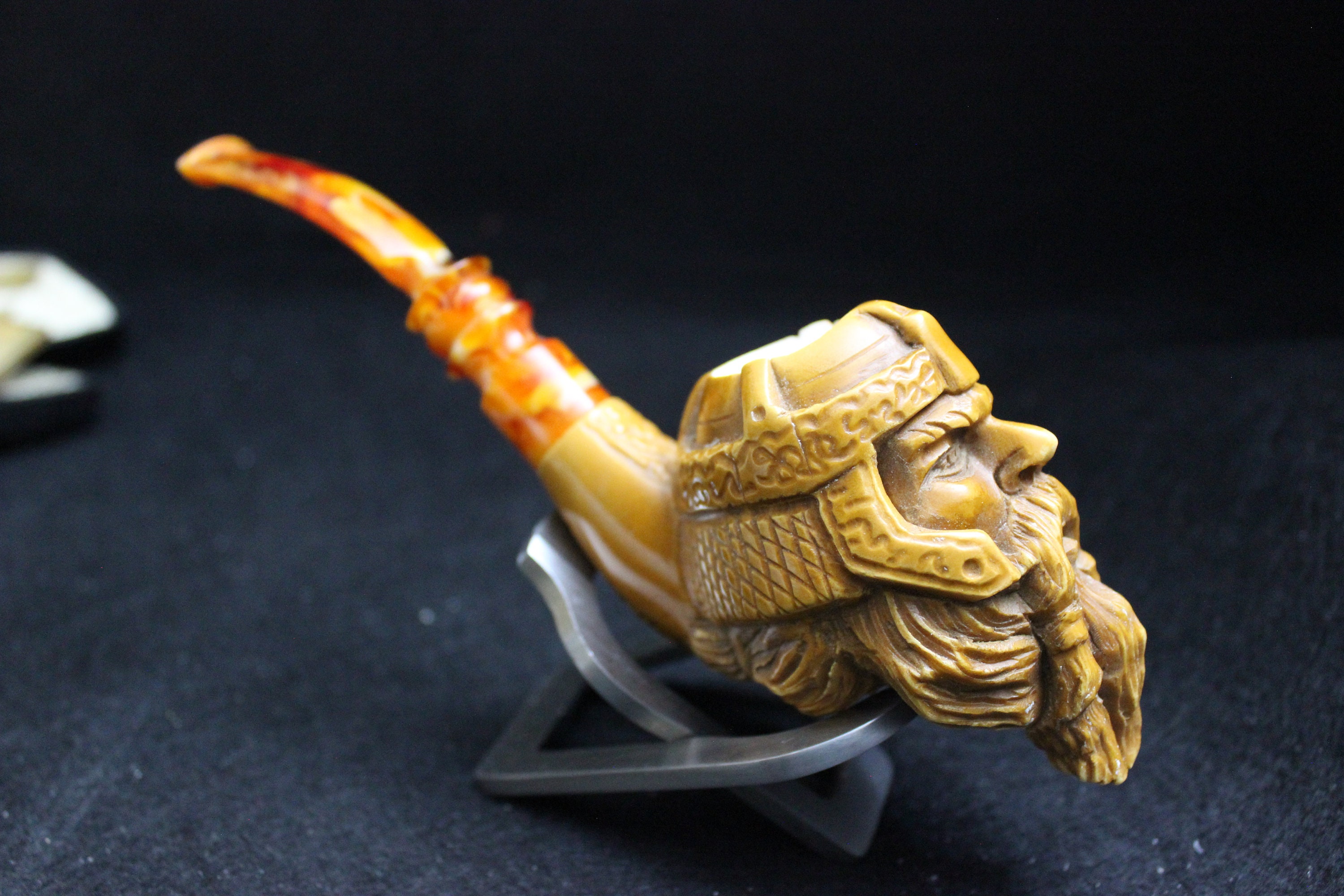 STAR MEERSCHAUM Pipes - Gimli dwarf BLOCK Meerschaum pipe