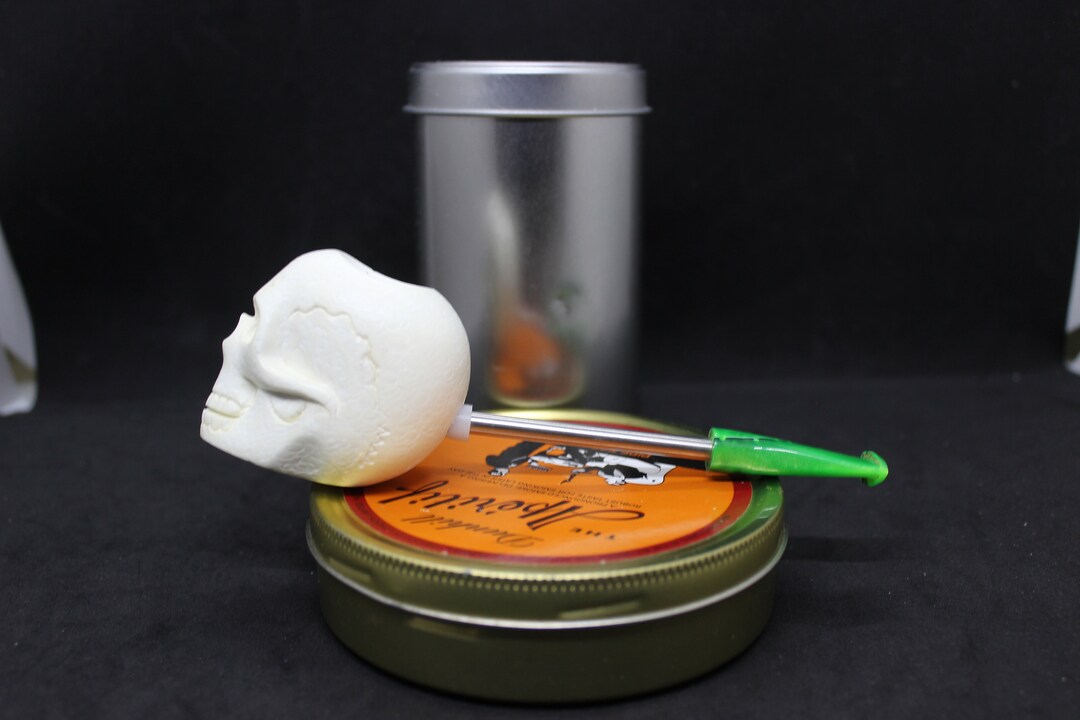 STAR Meerschaum Pipes POPEYE Style Steel Stem Block Meerschaum SKULL ...