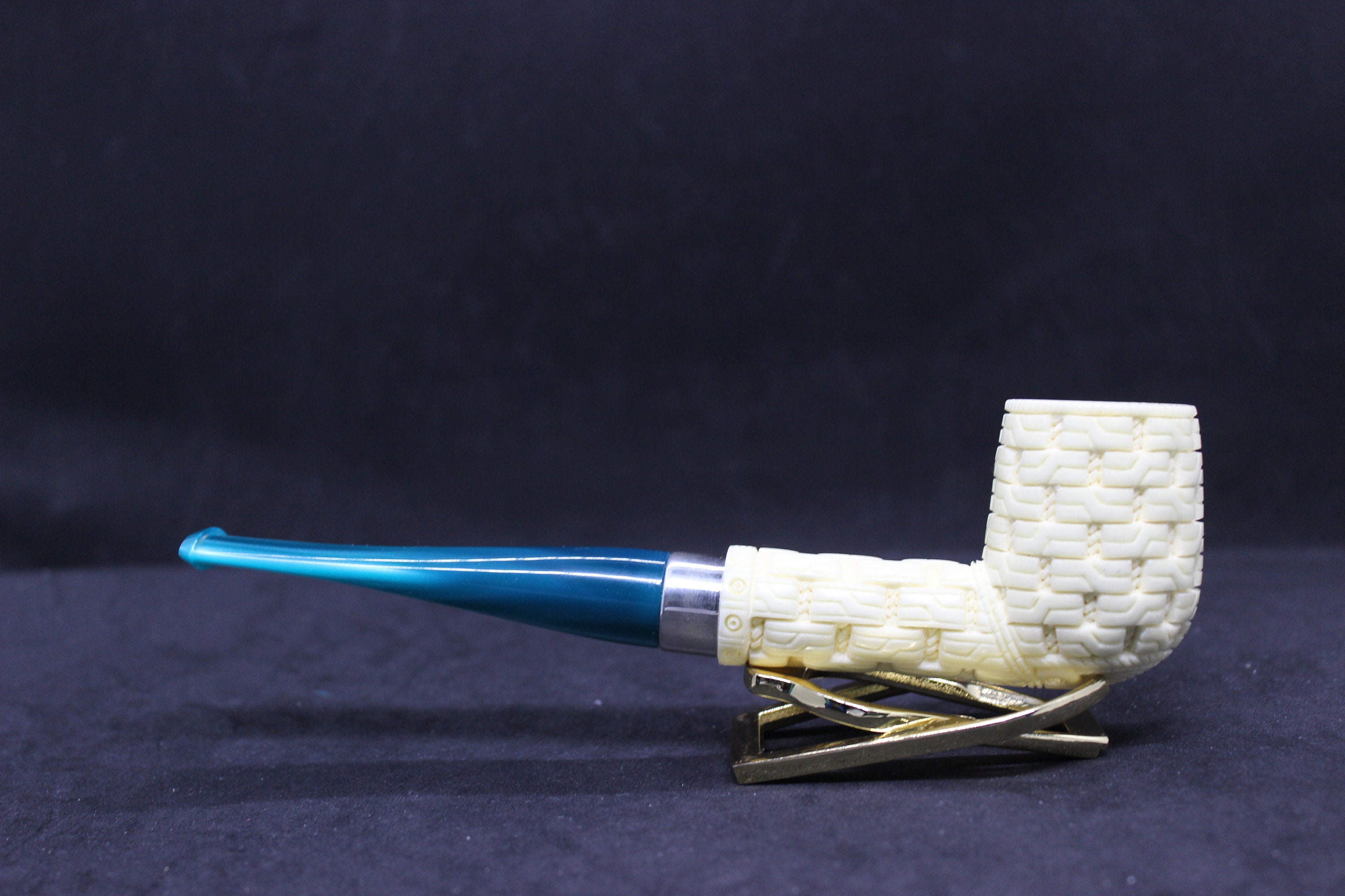 STAR Meerschaum pipes Basket design billiard block meerschaum pipe