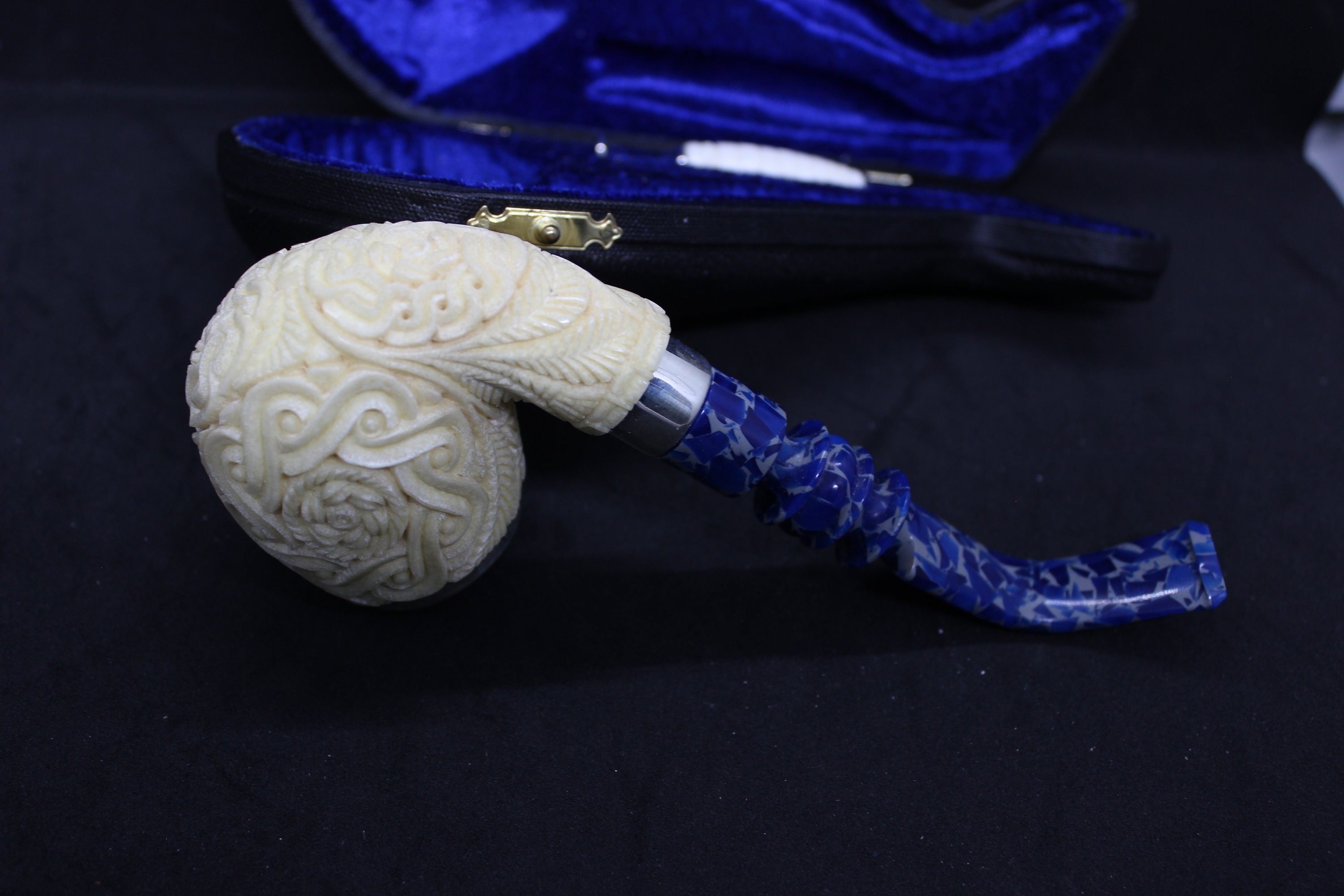STAR Meerschaum pipes Celtic design bent Ball block meerschaum pipe