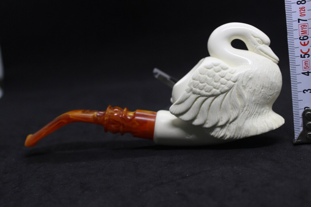 STAR Meerschaum Pipes Block Meerschaum Swan Figure Pipe - Etsy