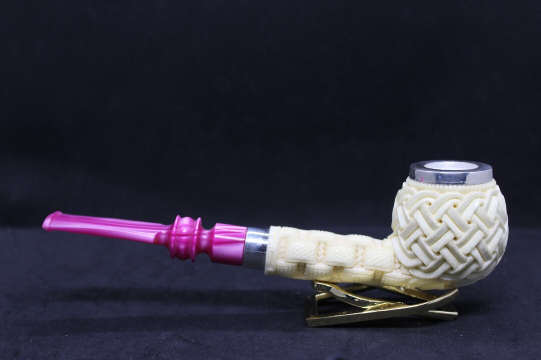 STAR Meerschaum Pipes Basket Design Billiard Block Meerschaum Pipe - Etsy