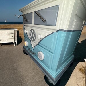 SOLD Little Blue Wagon Volks Inspired Dresser / End Table / Side Table ...