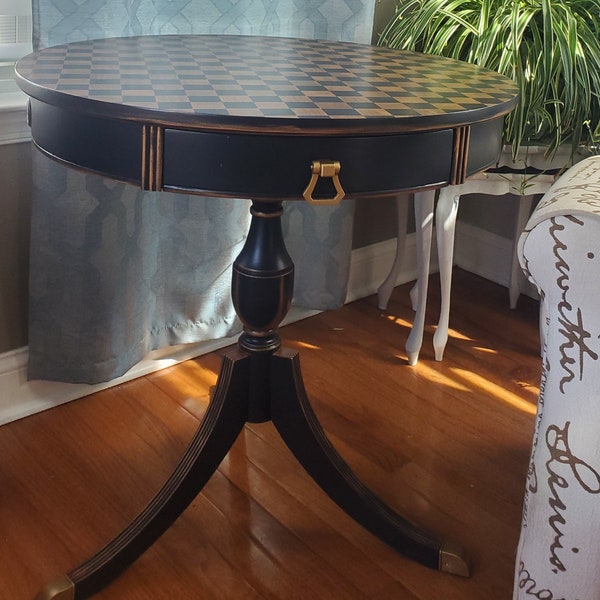 Painted Round Table - Etsy