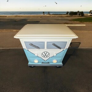 SOLD Little Blue Wagon Volks Inspired Dresser / End Table / Side Table ...