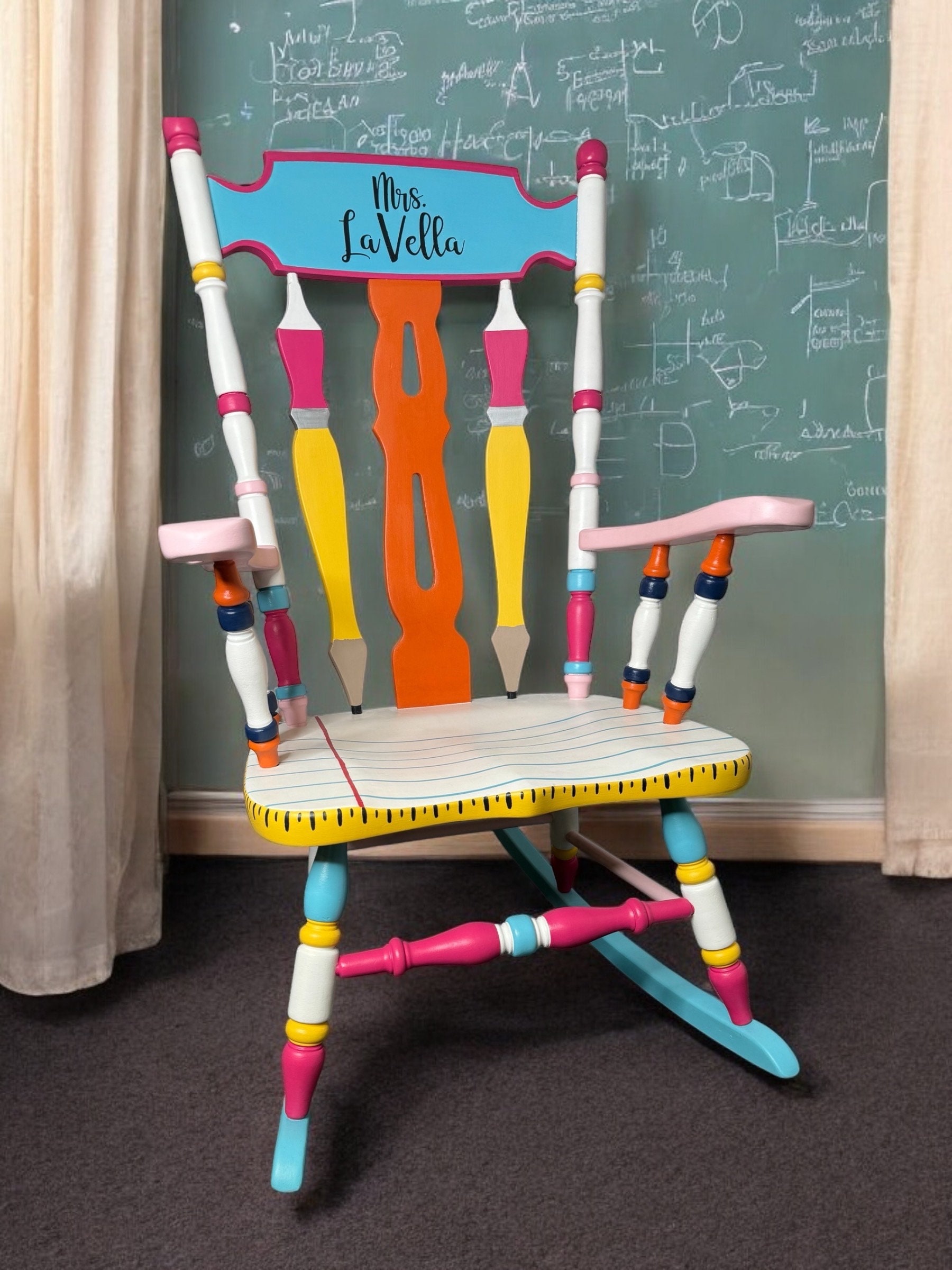 Soldcustom Designed & Hand Painted Teachers Back to School Classroom ...