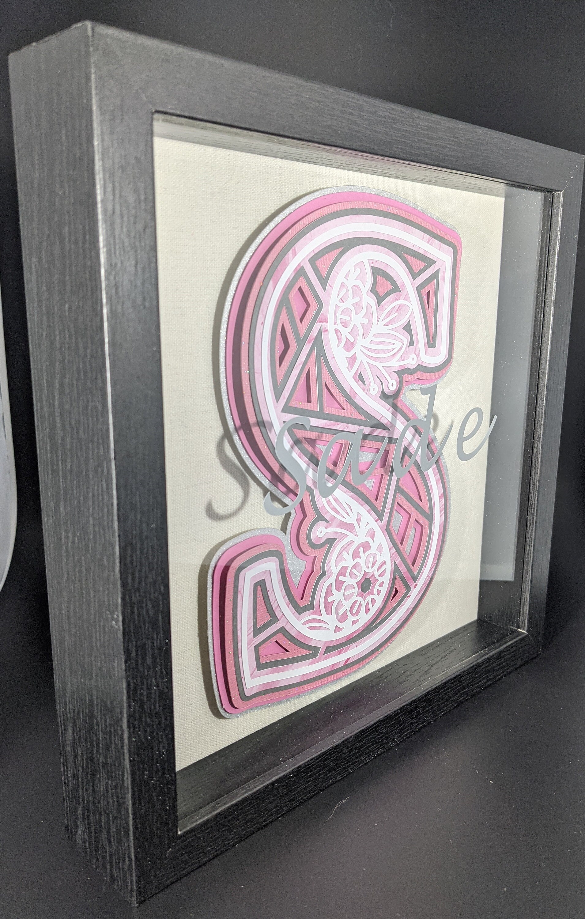 Personalized Initial and Name Shadowbox - Etsy Italia
