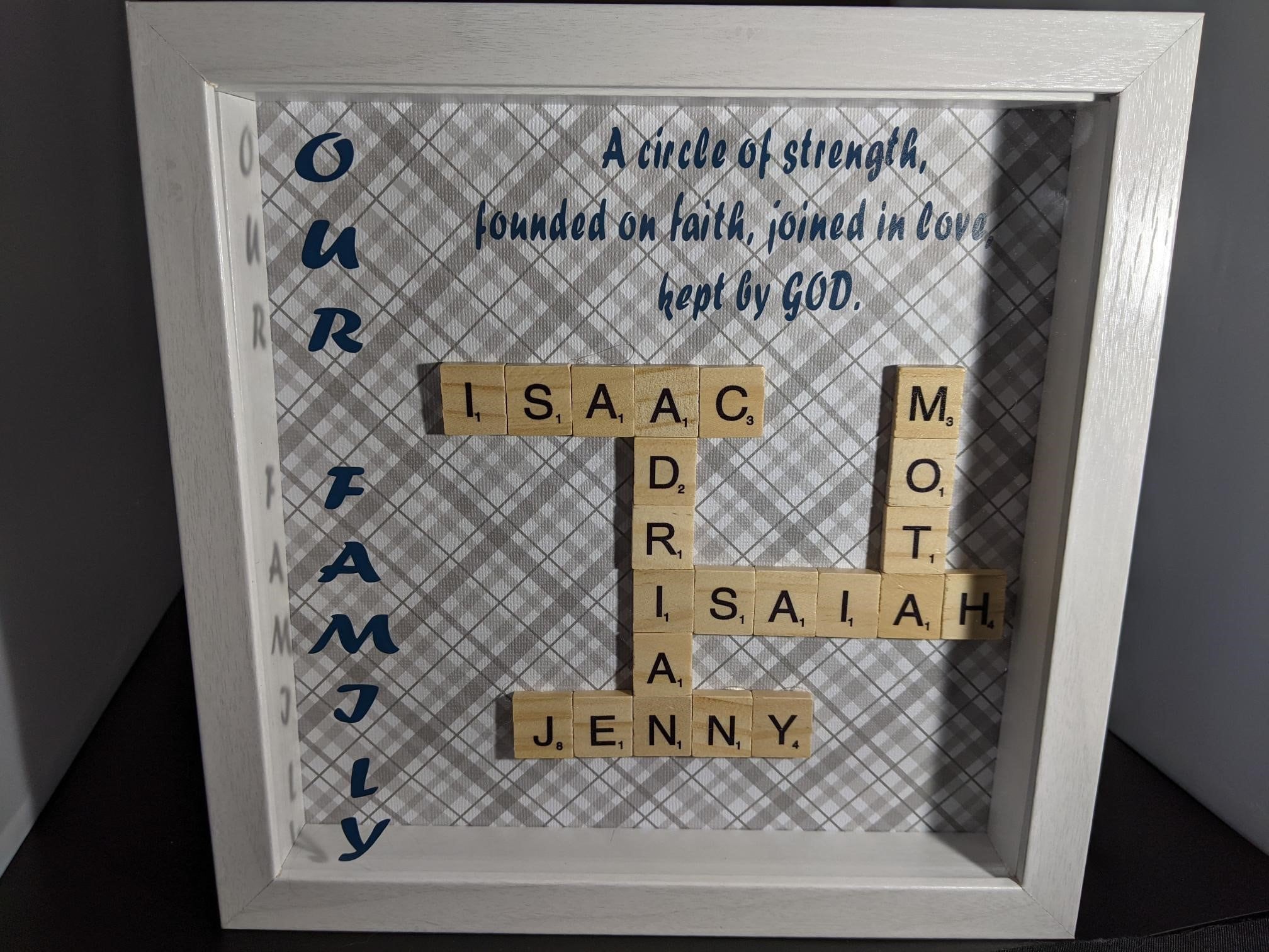 Personalizable Family Scrabble Name Shadowbox - Etsy