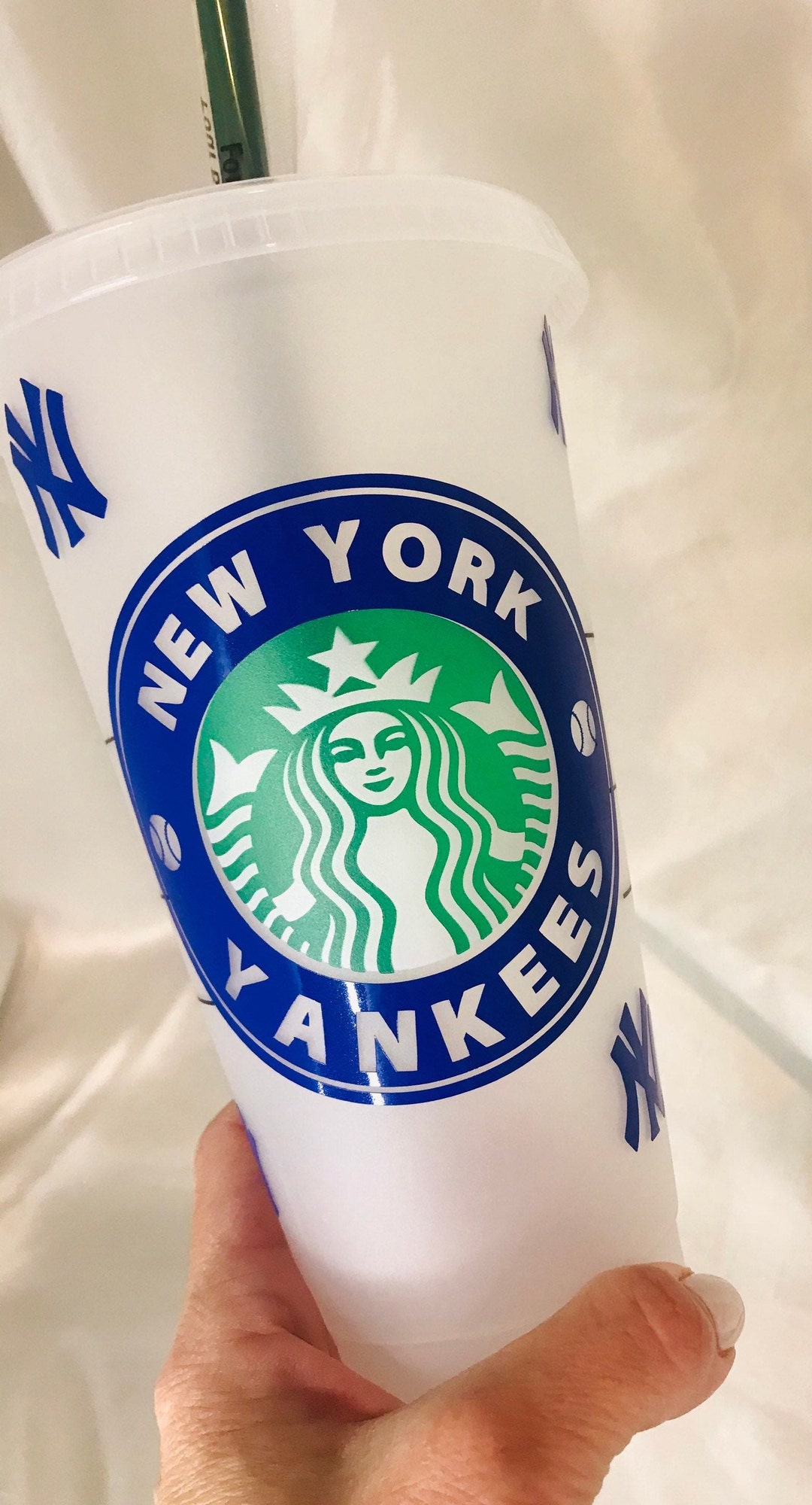 New York Yankee Starbucks Cup - Etsy