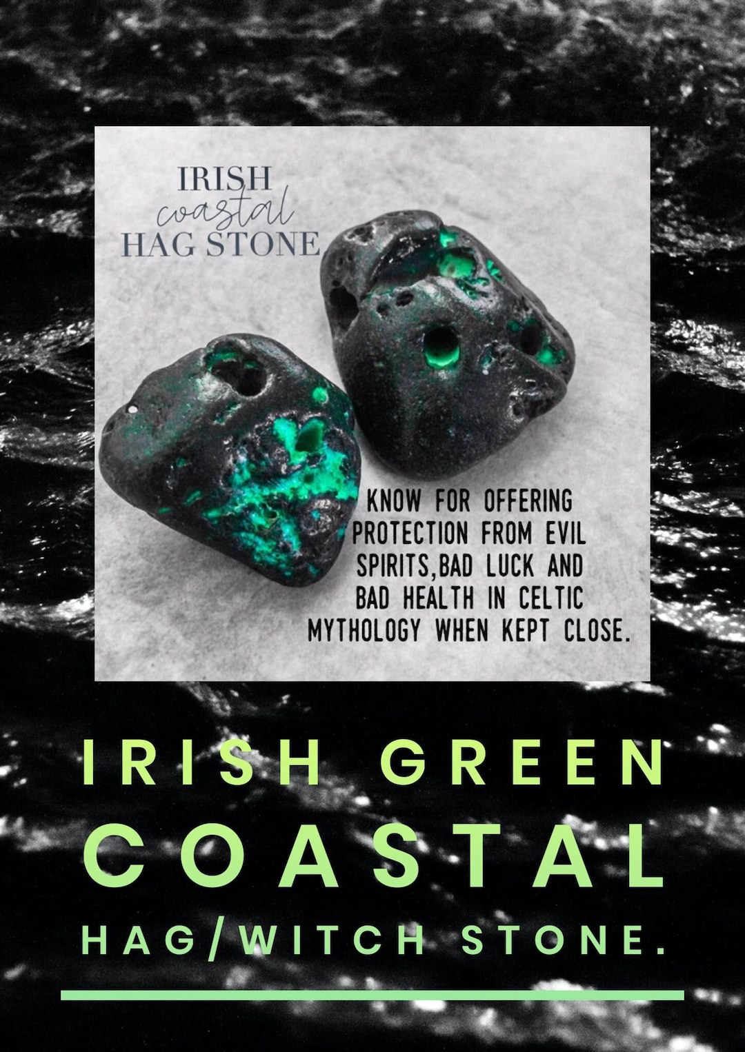 Irish Coastal Hag/witch/fairy/holey/odin/adder Stones Irish Mythology ...