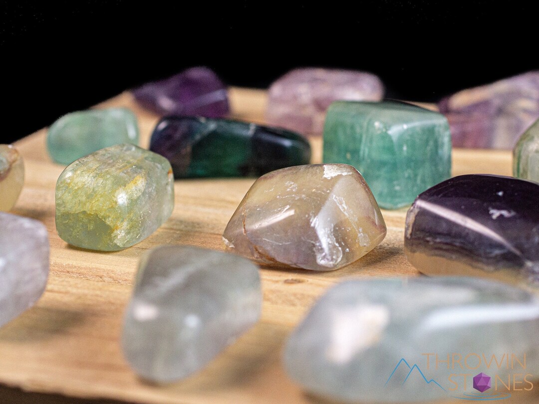 FLUORITE Tumbled Stones - Self Care, Crystal Healing, Tumbled Crystals ...