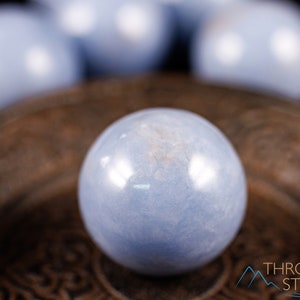 ANGELITE Sphere - Housewarming Gift, Crystal Ball, Home Decor, Crystal Sphere, E0229 - Etsy