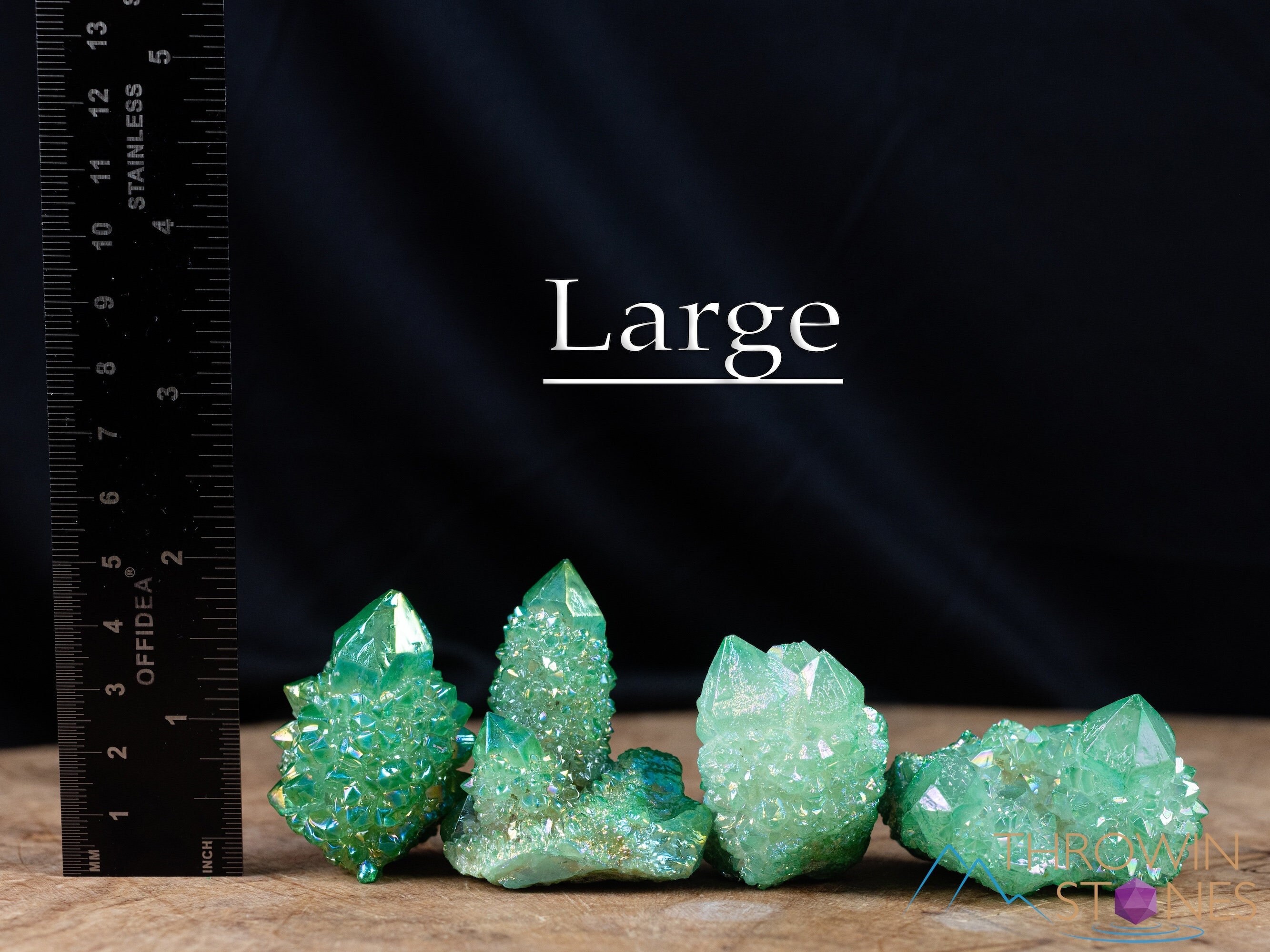 APPLE AURA QUARTZ - Green Spirit Quartz, Home Decor, Fairy Quartz ...