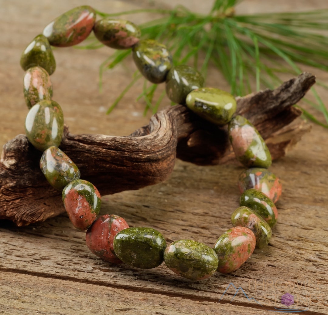 UNAKITE Crystal Bracelet Healing Crystals, Gemstone Bracelet ...