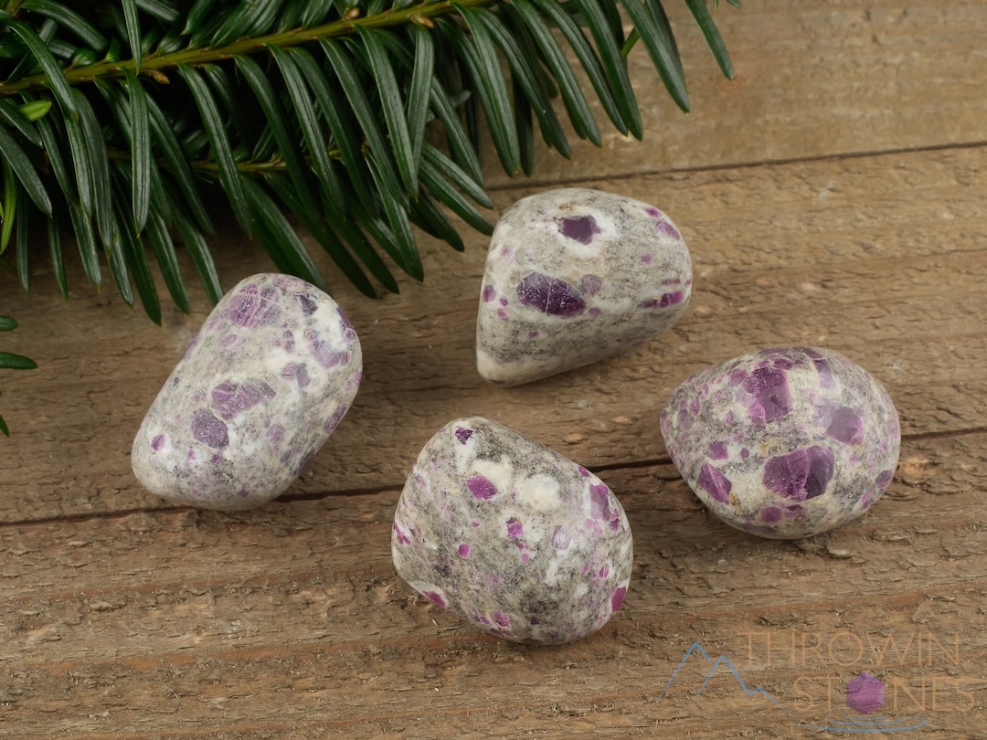 RUBY in Matrix Tumbled Crystals - Self Care, Healing Crystals, Unique Gift, Tumbled Stones ...