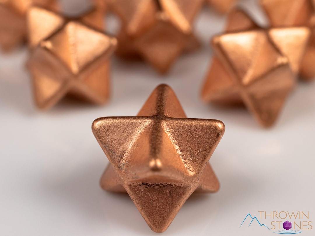 COPPER Merkaba Star : Polished Solid Metal Sacred Geometry Shape for ...