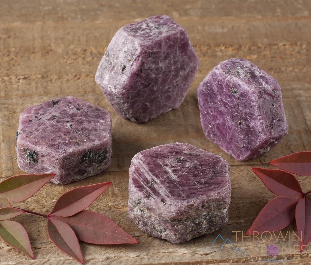 RUBY Raw Crystal : Hexagon Birthstone With Genuine Record Keeper ...