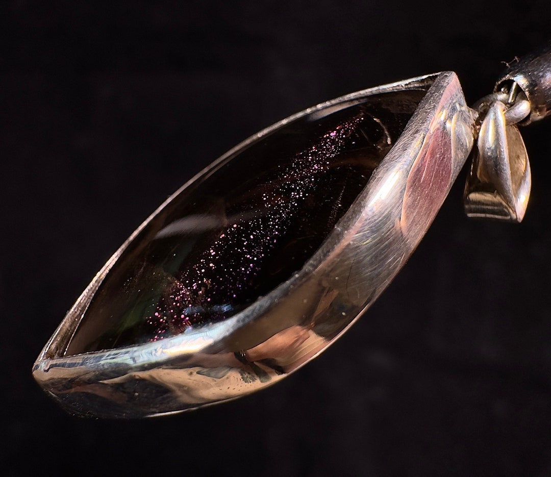 COVELLITE Crystal Pendant - Rare Pink FIRE QUARTZ Crystal With a ...