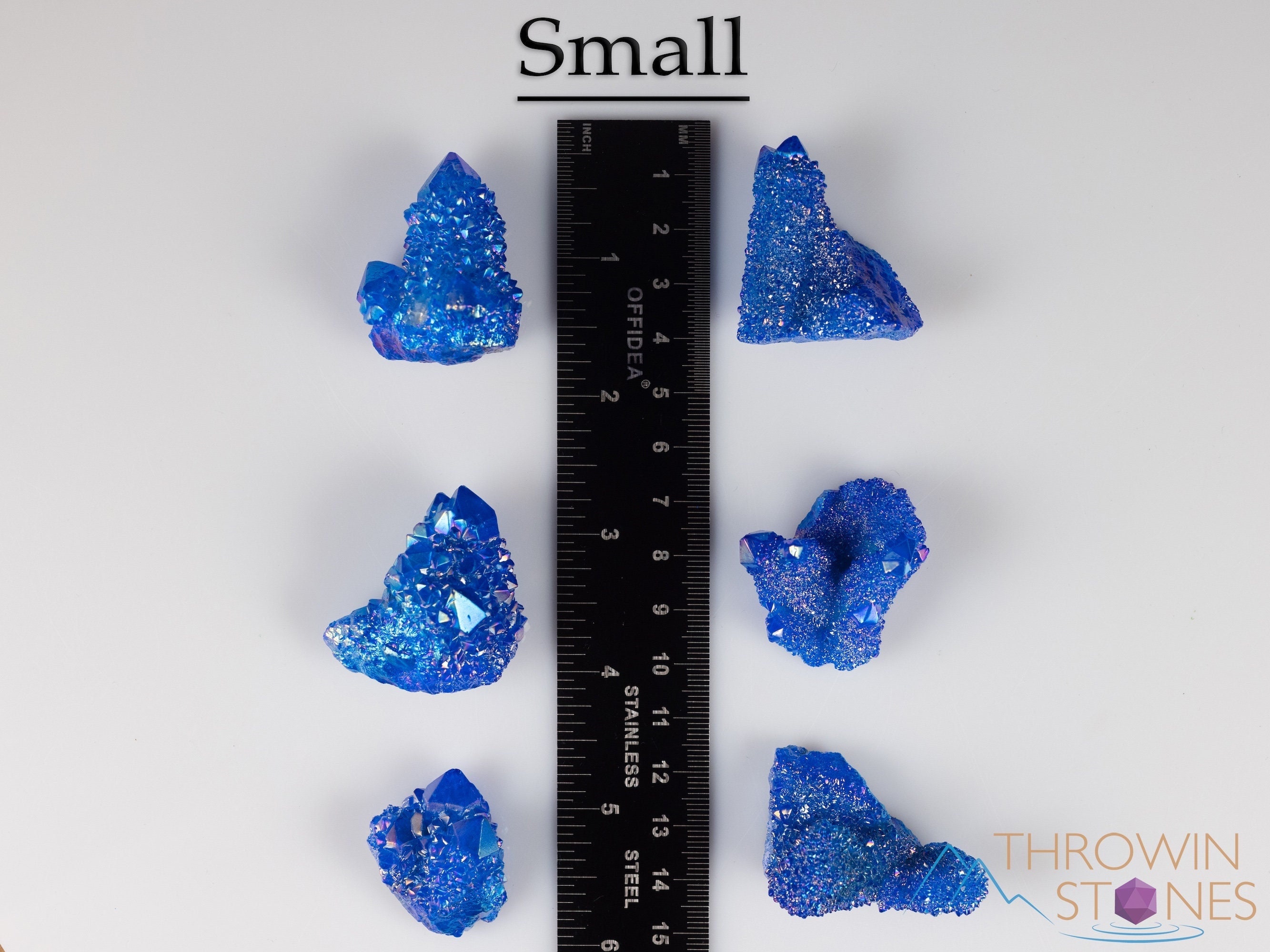 Blue FLAME AURA QUARTZ Crystal - Rainbow Quartz, Home Decor, Crystal ...