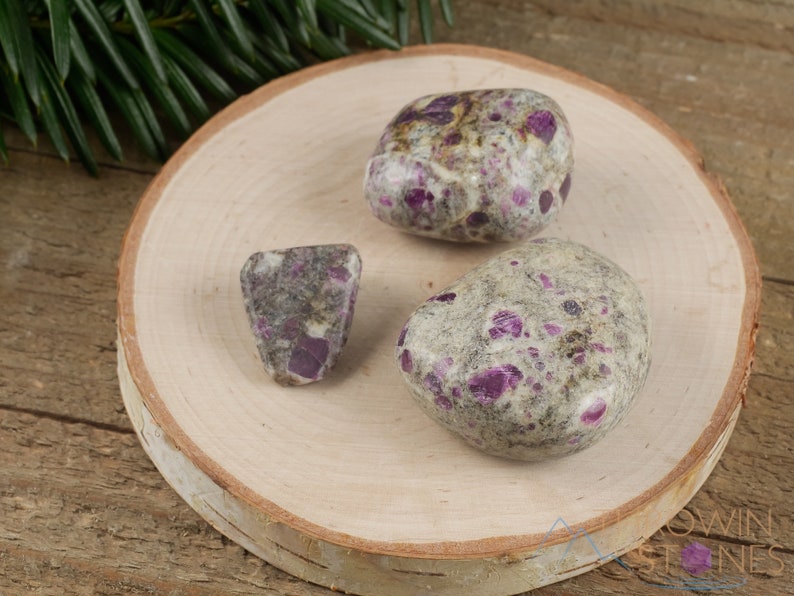 RUBY in Matrix Tumbled Crystals Self Care Healing Crystals | Etsy