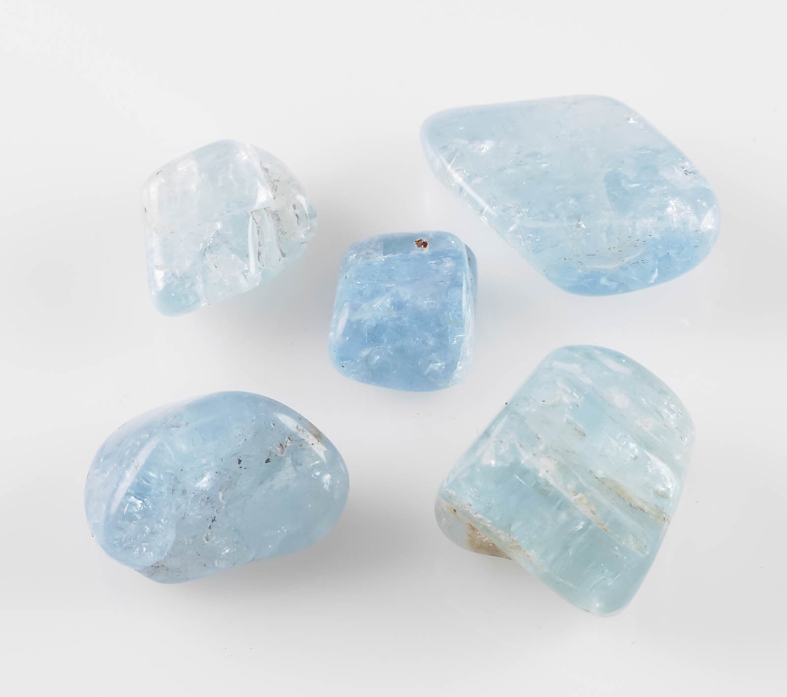 AQUAMARINE Blue Tumbled Crystals – Housewarming Gift, Protection Stone ...