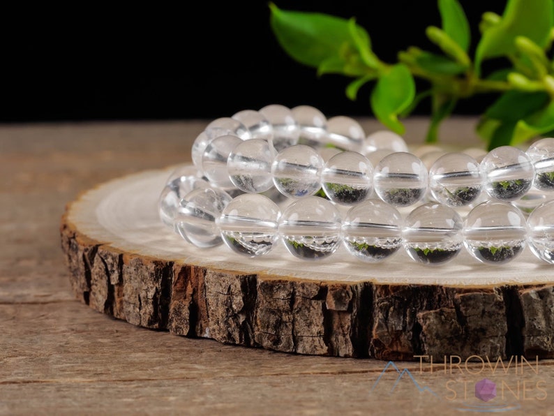 CLEAR QUARTZ Crystal Bracelet Round Handmade Jewelry - Etsy