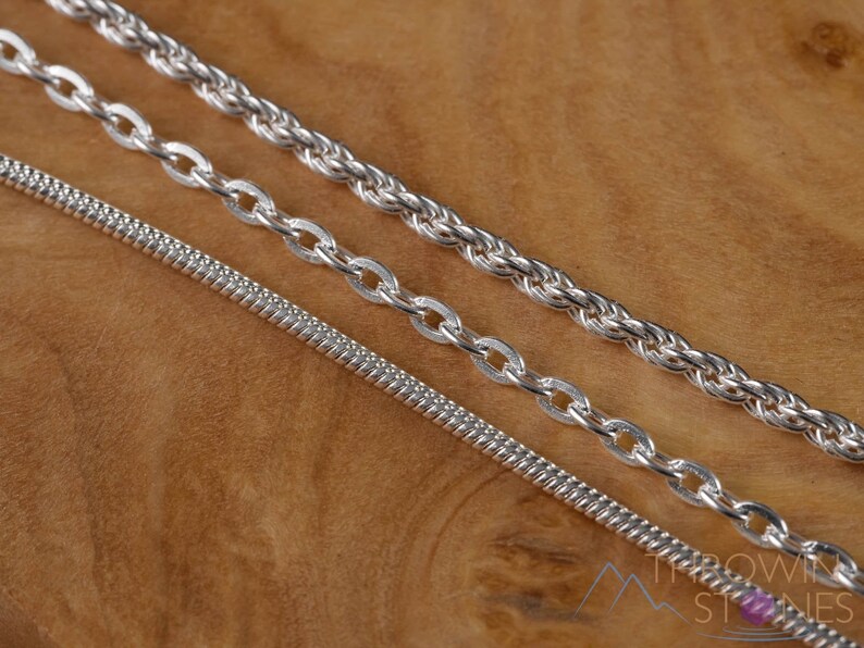 Silver Plated Chain Snake Rope Cable 18 24 | Etsy