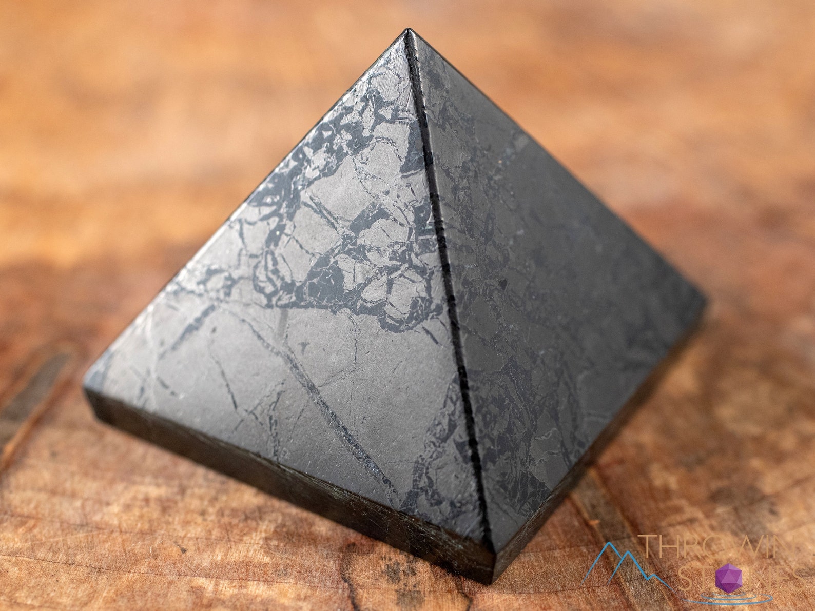 SHUNGITE Pyramid Hand Carved Crystal Grid Home Decor | Etsy