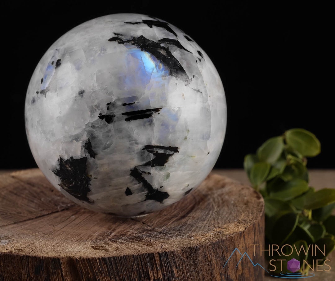 Rainbow MOONSTONE Crystal Ball Unique Gift, Crystal Sphere, Goth Decor ...