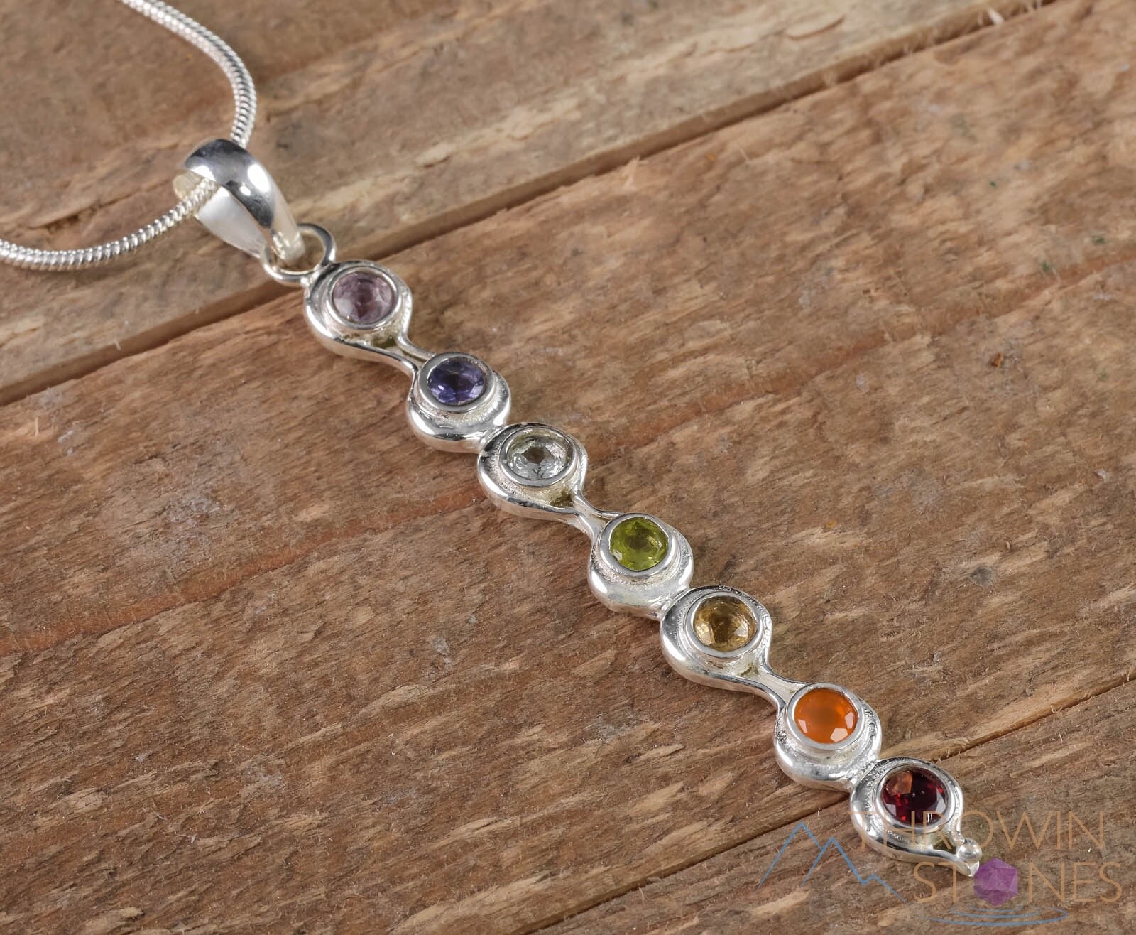 CHAKRA Crystal Pendant Handmade Jewelry Chakra Stones | Etsy