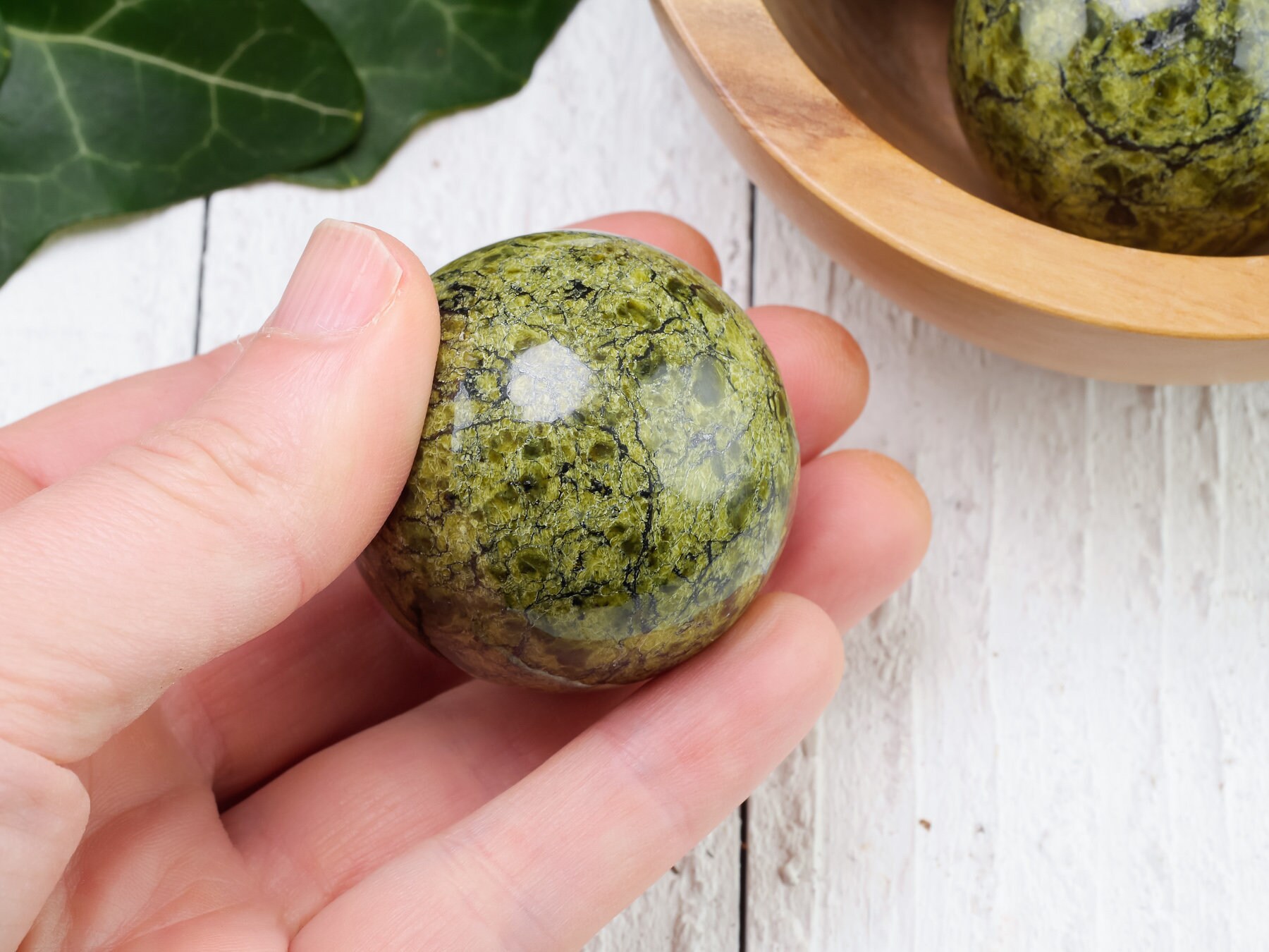 ASTERITE SERPENTINE Crystal Ball Crystal Decor Healing | Etsy