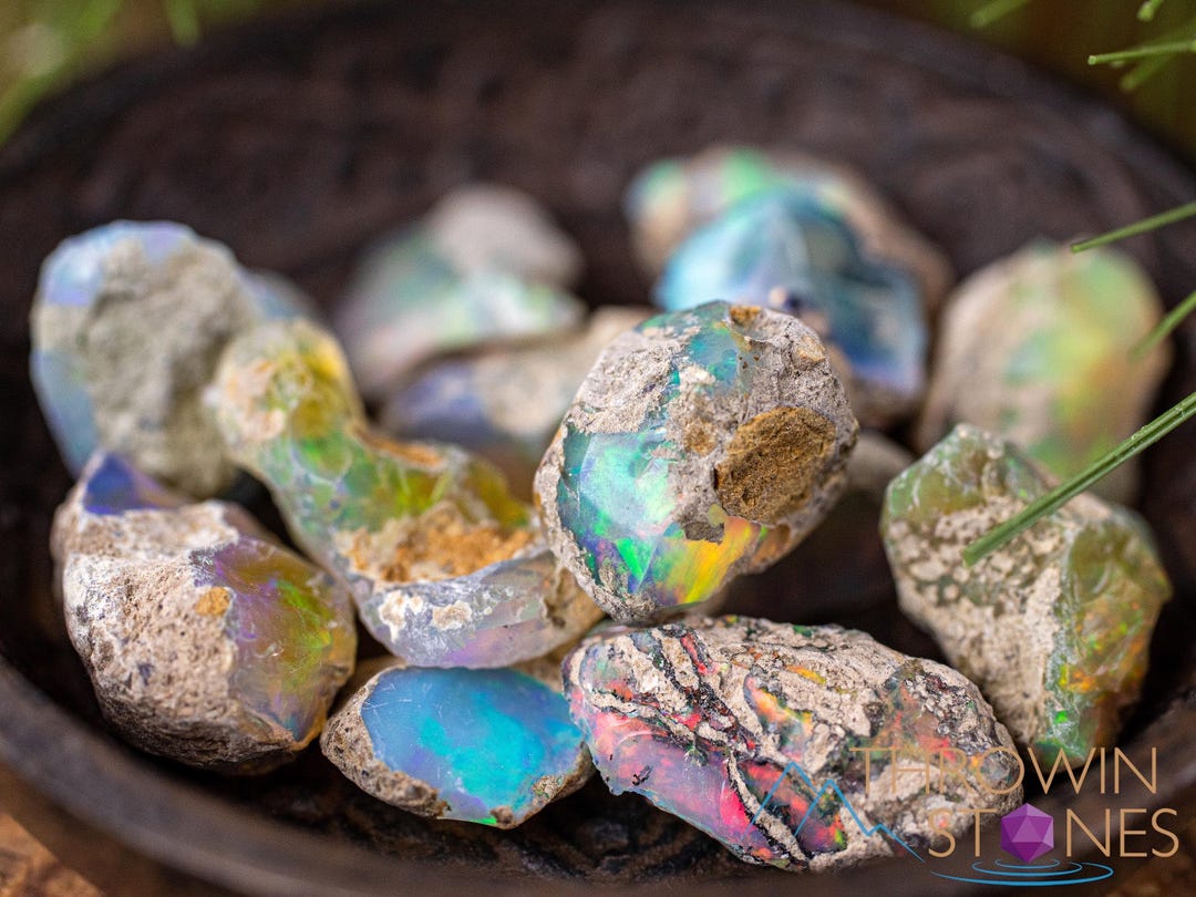 Welo OPAL Raw Gemstones : Large AA Grade Natural Rough Crystals Flashy ...