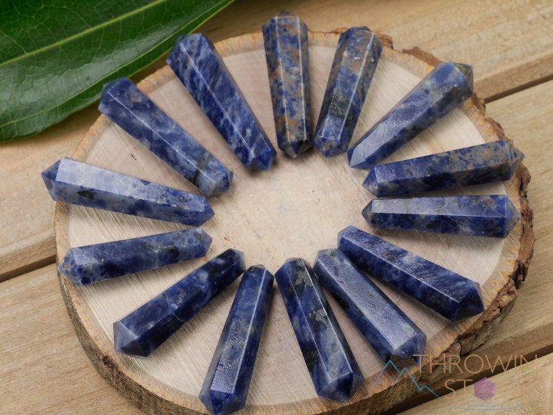SODALITE Crystal Point Mini Hand Carved Crystal Point | Etsy