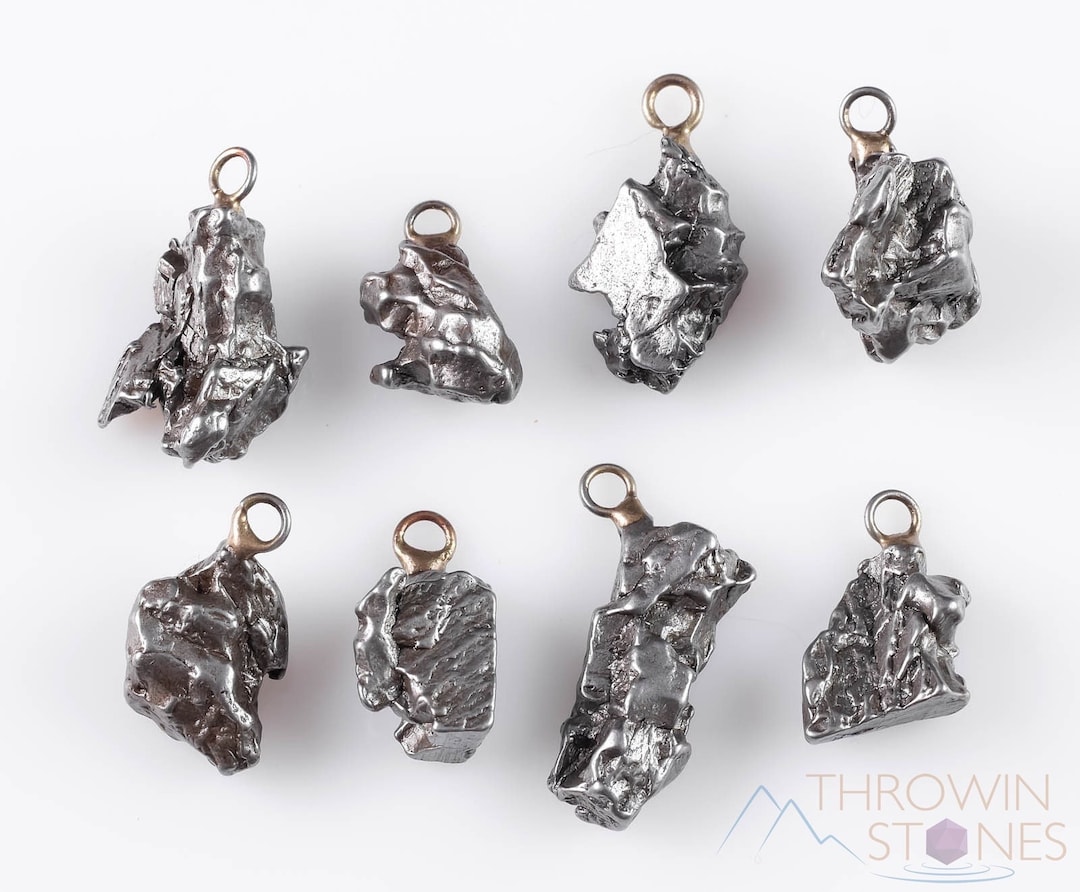 METEORITE Pendant – Raw Crystals, Genuine Space Rock, Meteor Jewelry ...