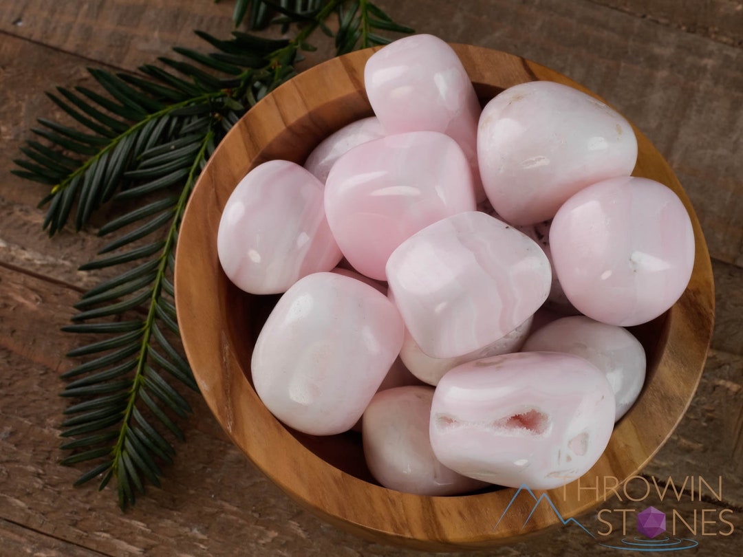 MANGANO CALCITE Tumbled Crystals Crystal Grid, Pocket Stone, Unique ...