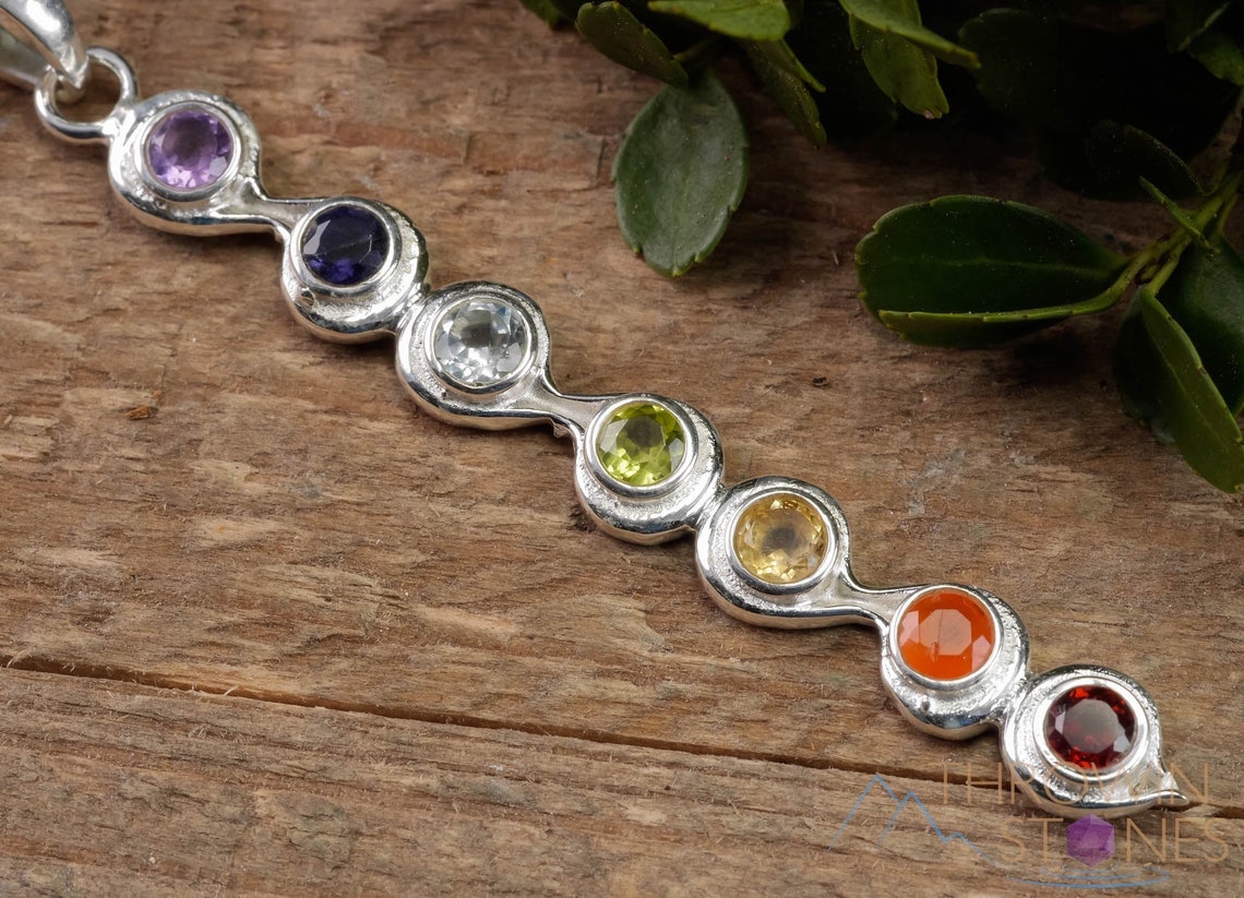 CHAKRA Crystal Pendant Handmade Jewelry Chakra Stones | Etsy