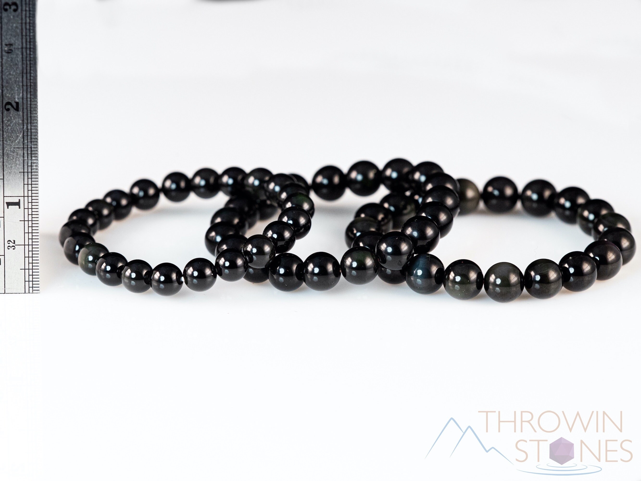 OBSIDIAN Crystal Bracelet Round Crystal Jewelry Gemstone - Etsy